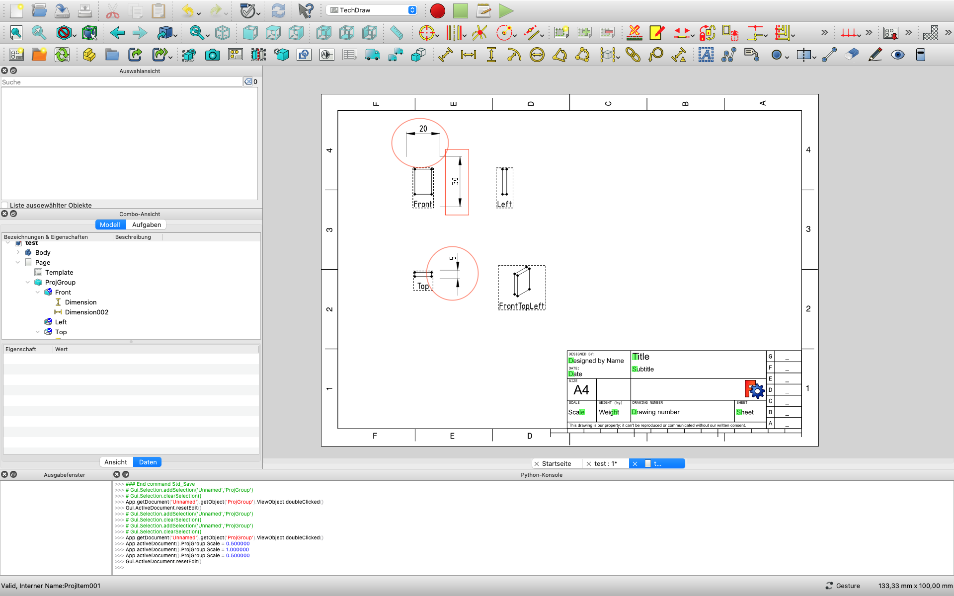 [Problem] Techdraw dimension lines not being recalculated when changing scale · Issue #8919 ...