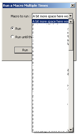 [Feature Request] Increase width of Run a Macro Multiple Times dropdown menu · Issue #12534 ...