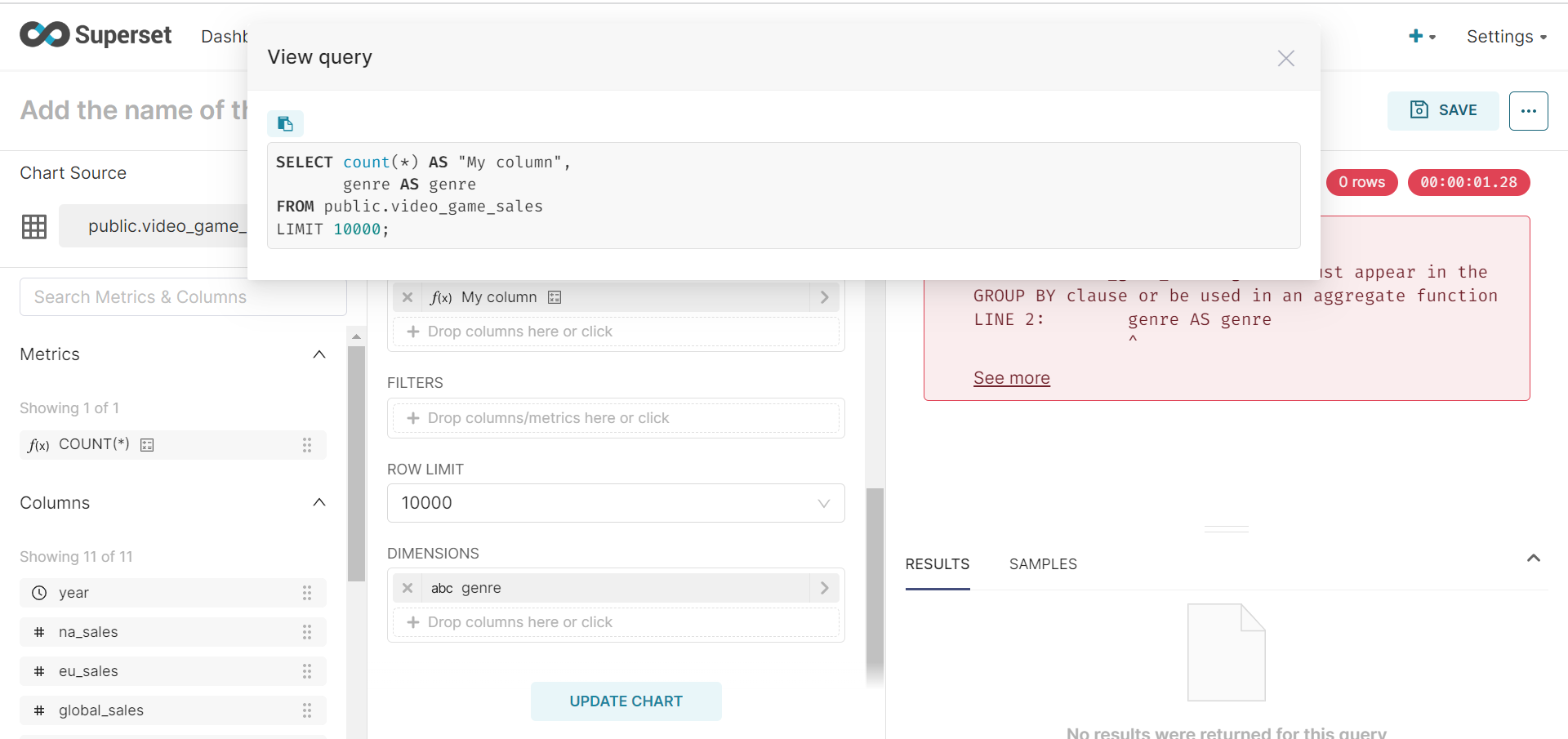 Histogram Chart does not apply groupby /dimension grouping to the generated query · Issue #23066 ...