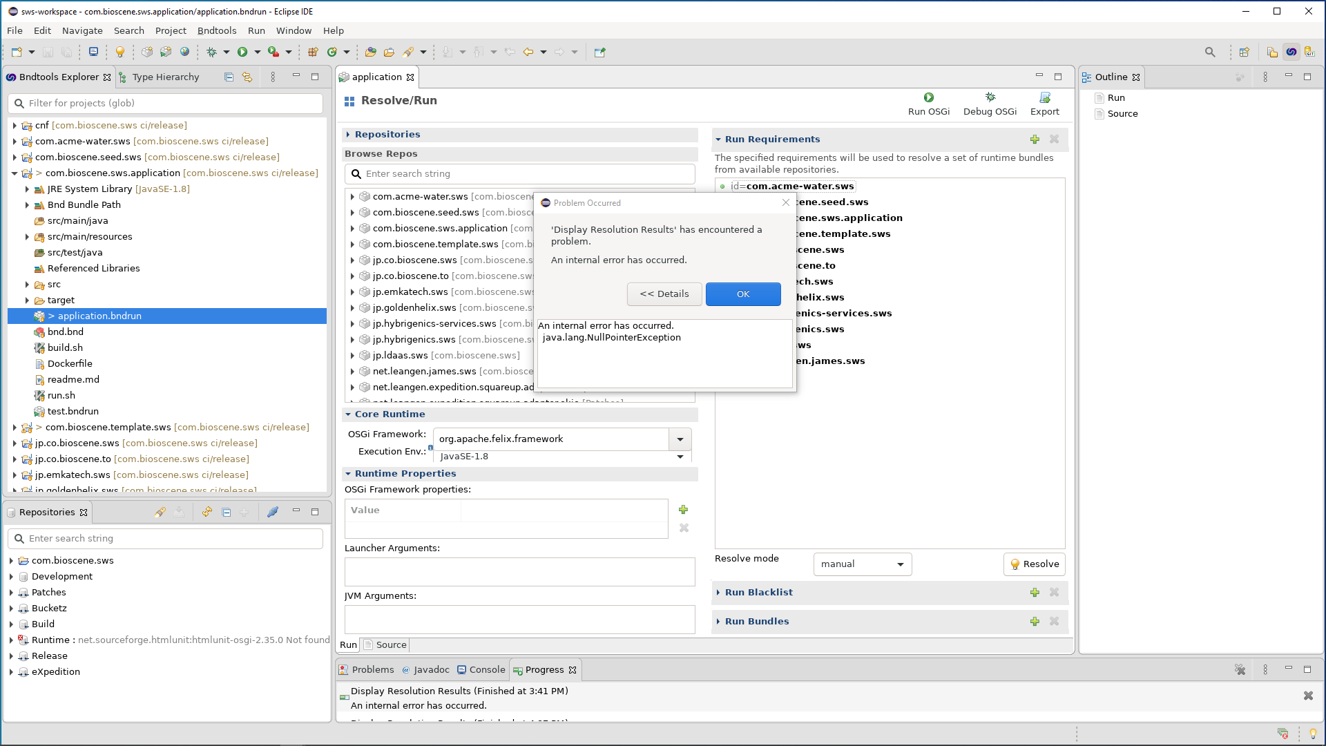 eclipse bndtools - Resolve throws NPE · Issue #4269 · bndtools/bnd · GitHub