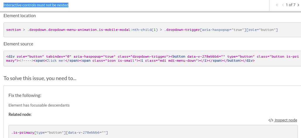 Better a11y: better usage of role="button" on the Dropdown trigger ...