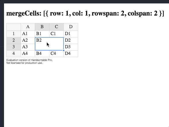 Improper selection after insert column/row when mergeCells is enabled. · Issue #4897 ...