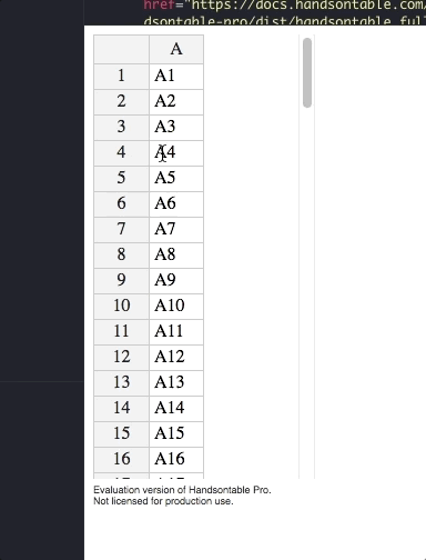 200 Open Editor Overlaps Elements In Clone Top Element · Issue 5105 · Handsontable 