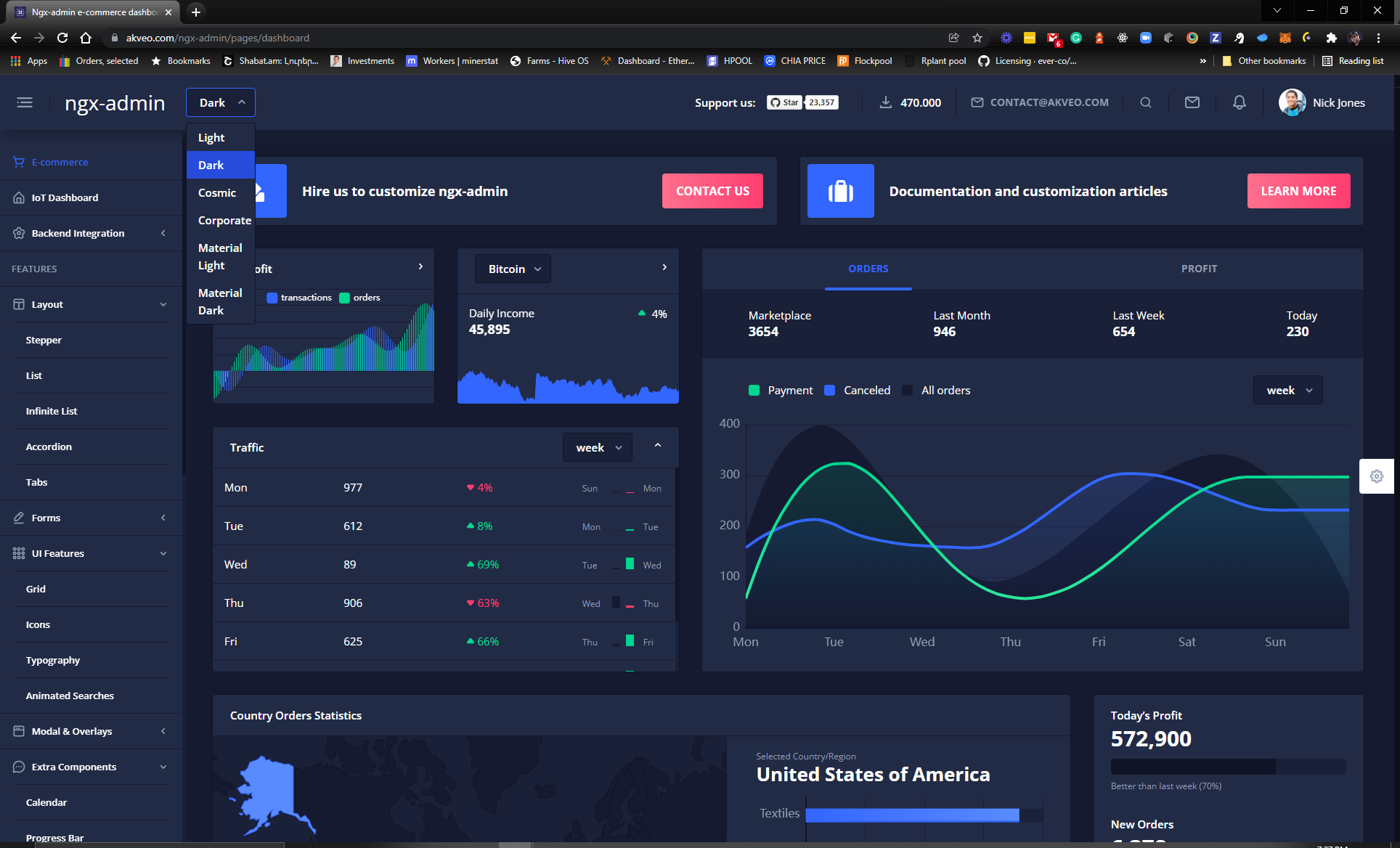 Feature: add "Ever Light" and "Ever Dark" themes for Gauzy and UI improvements · Issue #3984 ...
