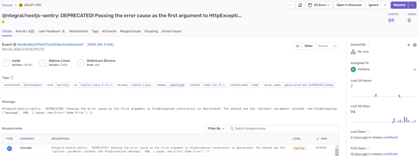 Feature Update All Sentry Sdks To Latest · Issue 5380 · Ever Coever 