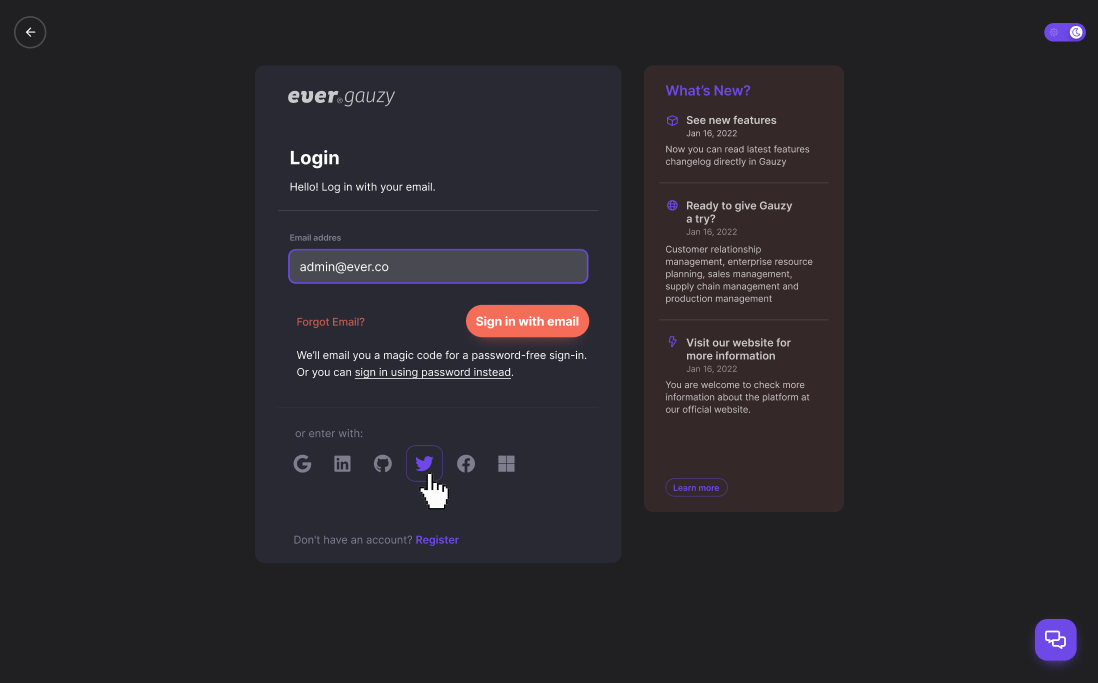 Feature Passwordless Login Magic Link Login Into Gauzy · Issue 7115 · Ever Coever Gauzy