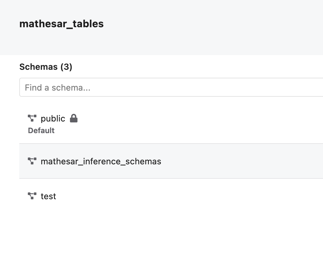 Clicking on the name in 'Manage Schemas' page should set is as the current schema and redirect ...