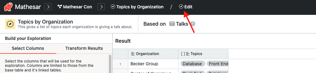 Update icon in exploration editor breadcrumb · Issue #2688 · mathesar-foundation/mathesar · GitHub