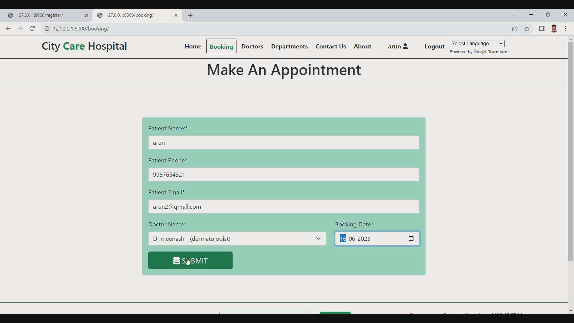 GitHub - sageerkv/HOSPITAL-MANAGEMENT-AND-PATIENT-BOOKING-SYSTEM