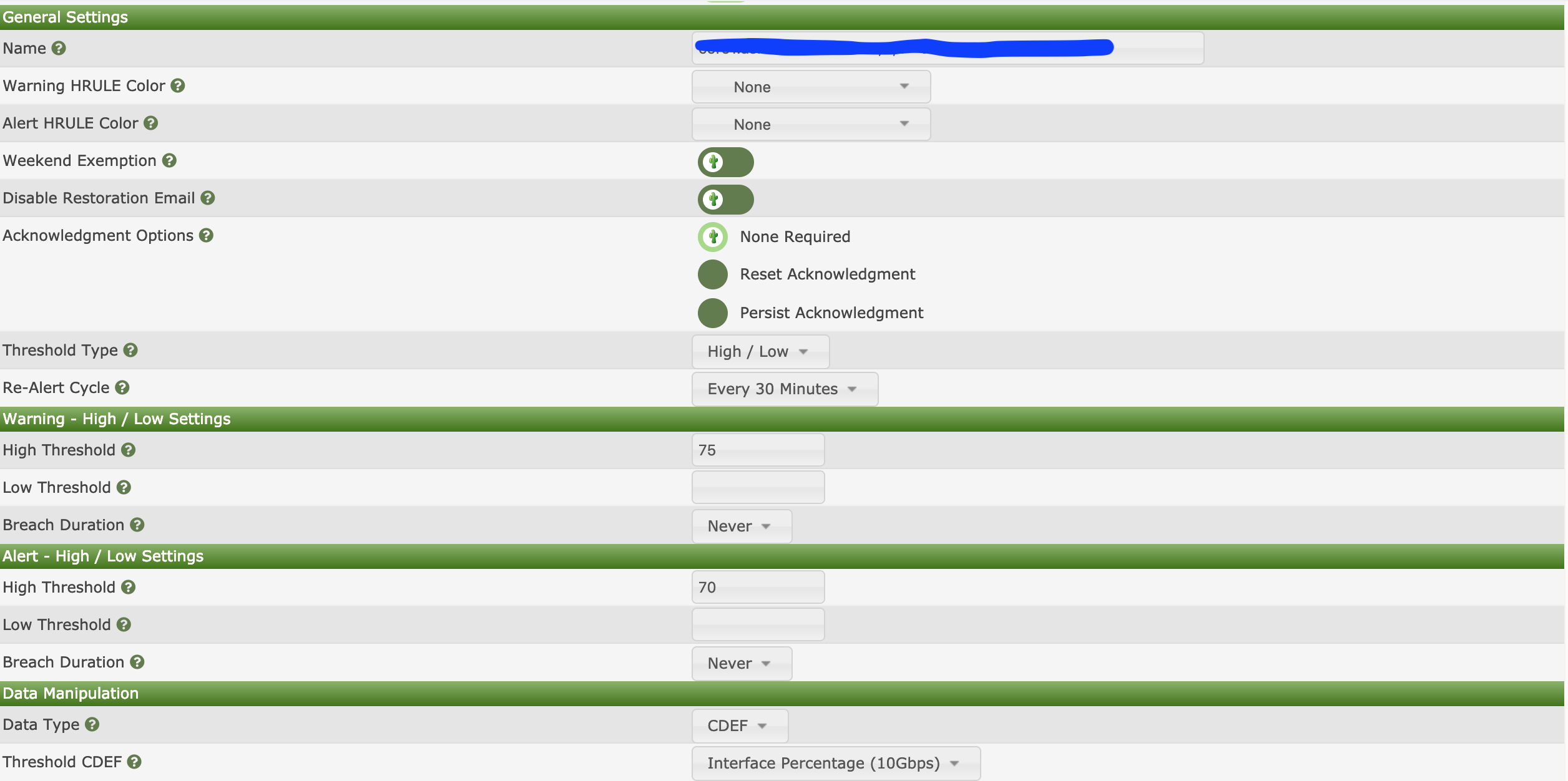 Issue with 10Gbps interface threshold alert · Issue #251 · Cacti/plugin ...