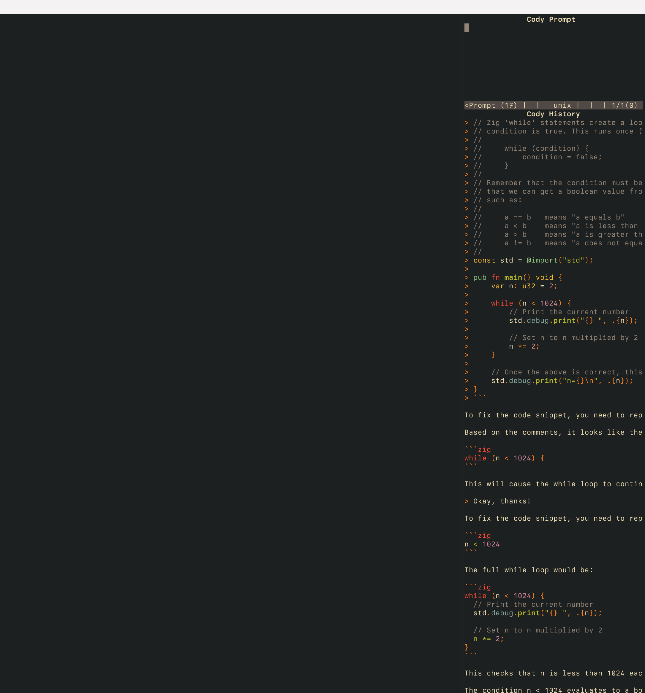 Cody Cody Prompt Opens At Top · Issue 83 · Sourcegraph Sg Nvim · Github