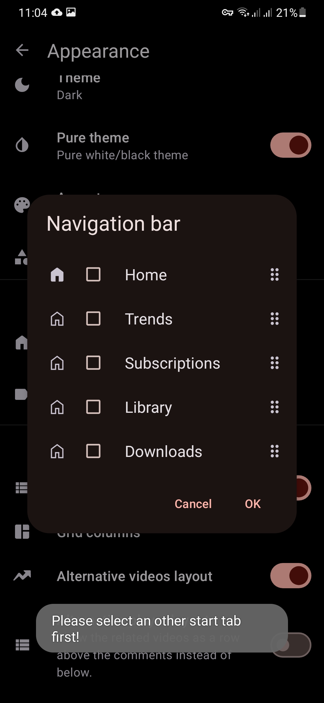 An option to hide navigation bar · Issue #2209 · libre-tube/LibreTube · GitHub
