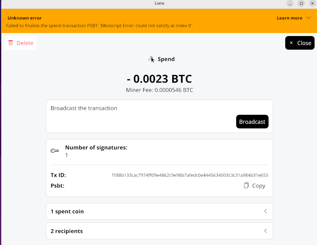 GUI: better error message when we try to use the recovery path before its available · Issue #248 ...