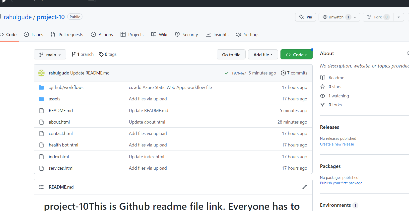 GitHub - rahulgude/project-10