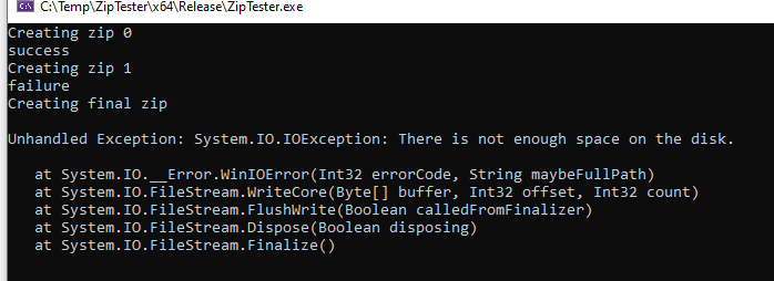 Apps crashing when using ZipFile.CreateFromDirectory · Issue #78165 · dotnet/runtime · GitHub
