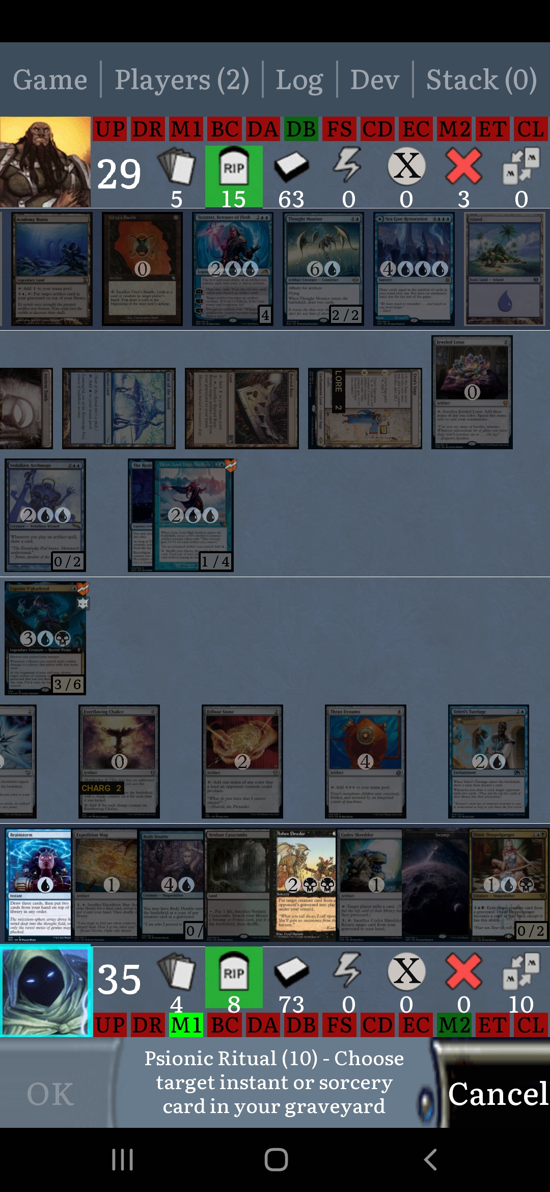 Psionic Ritual isnt targeting spells in opponents' graveyards · Issue #1924 · Card-Forge/forge ...