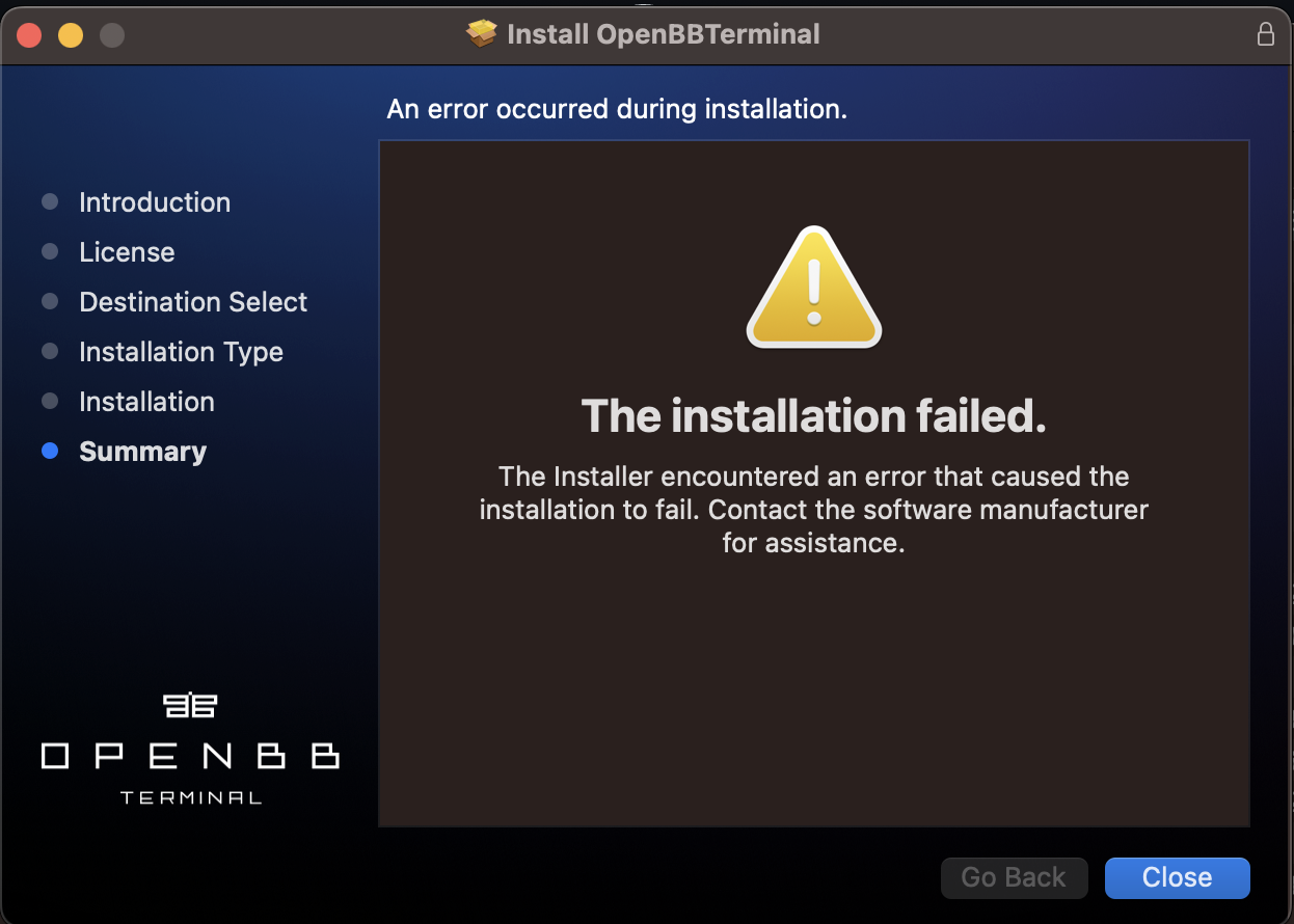 [Bug] [Installer] An error occurred during installation. Contact the software manufacturer for ...