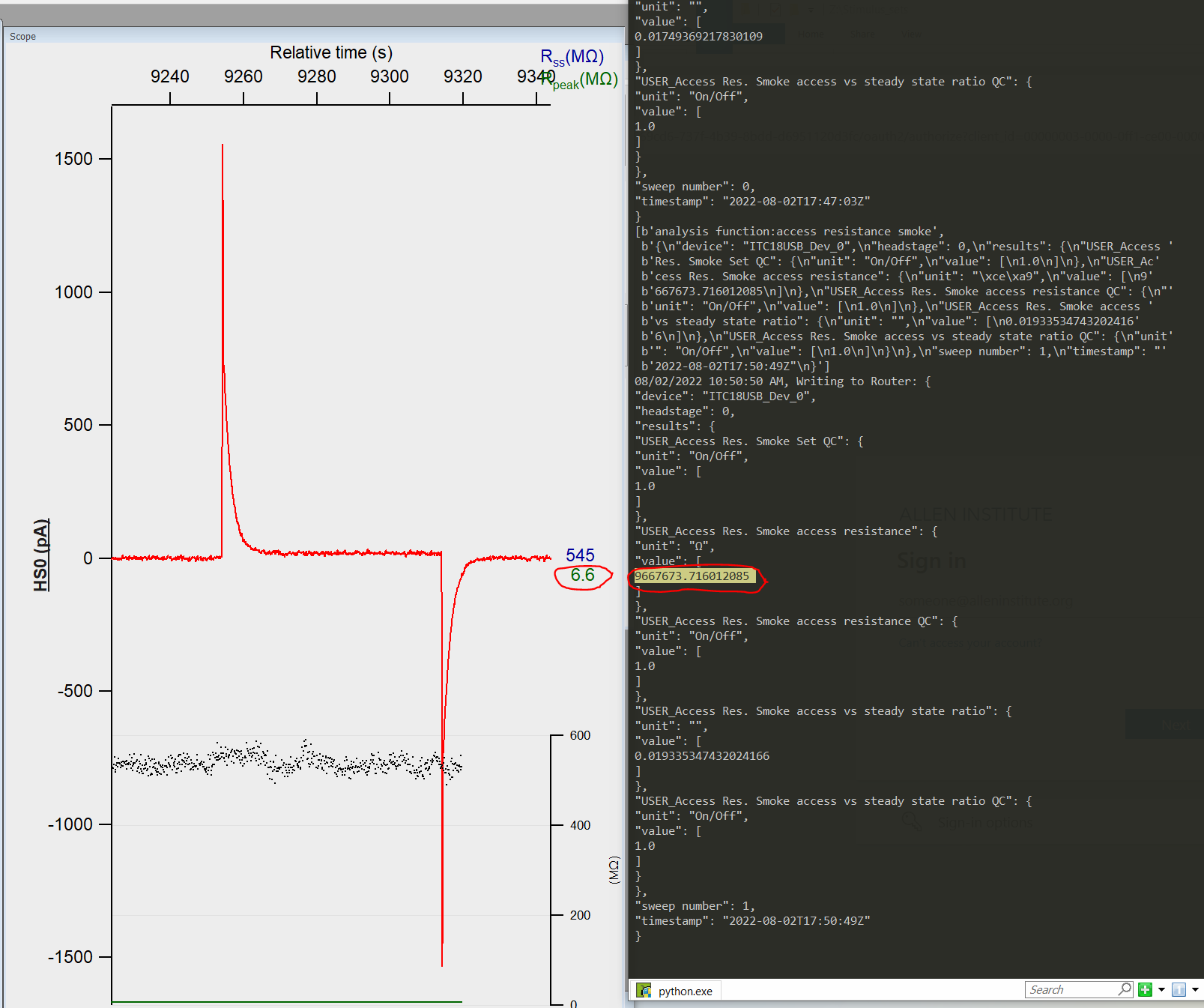 PSQ_AccessResistanceSmoke : Returned access resistance looks odd · Issue #1444 · AllenInstitute ...