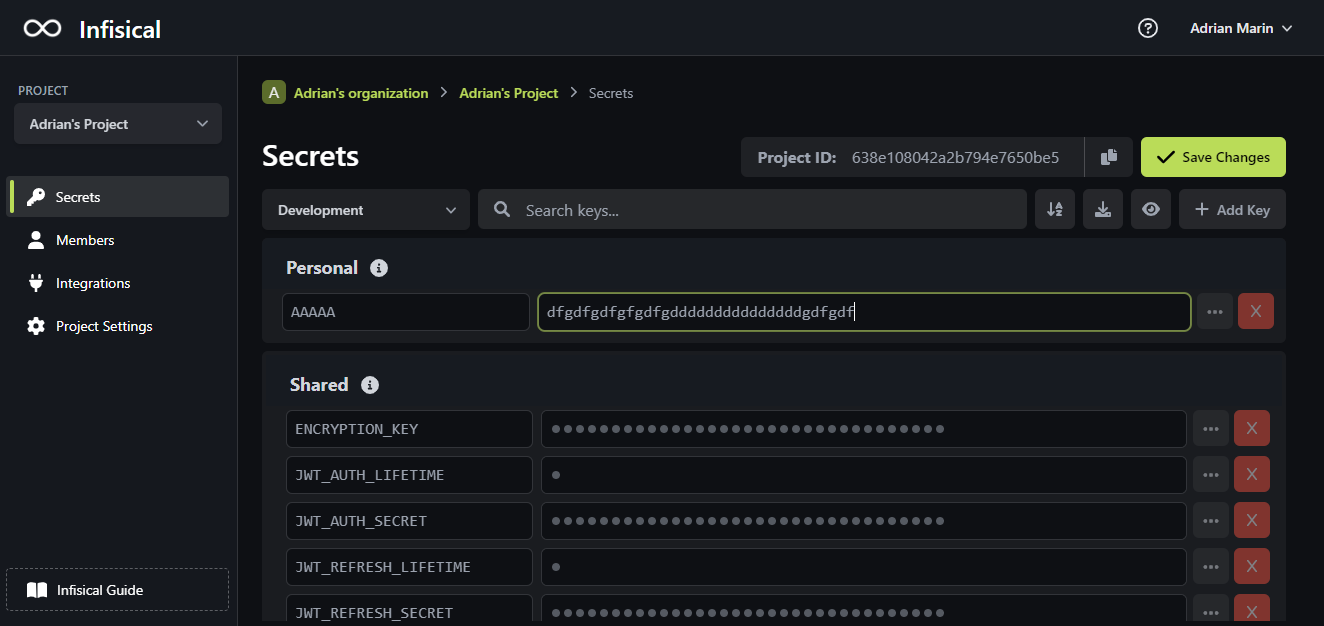 Allow multi-line environment variables · Issue #69 · Infisical/infisical · GitHub