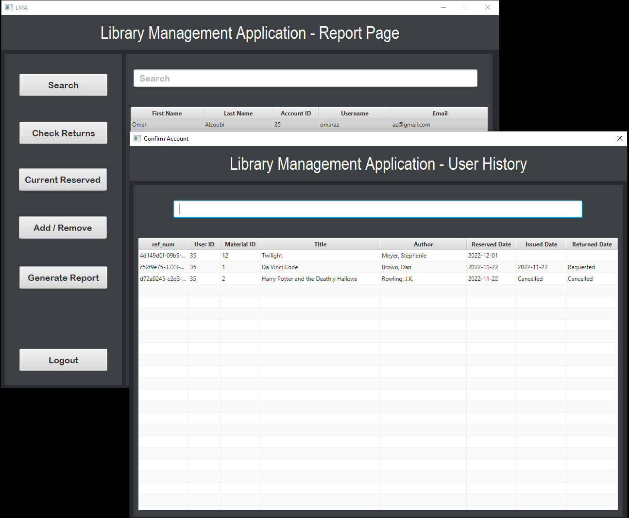 GitHub - OmarAz01/LibraryManagementApp: Javafx windows application that is designed to manage ...