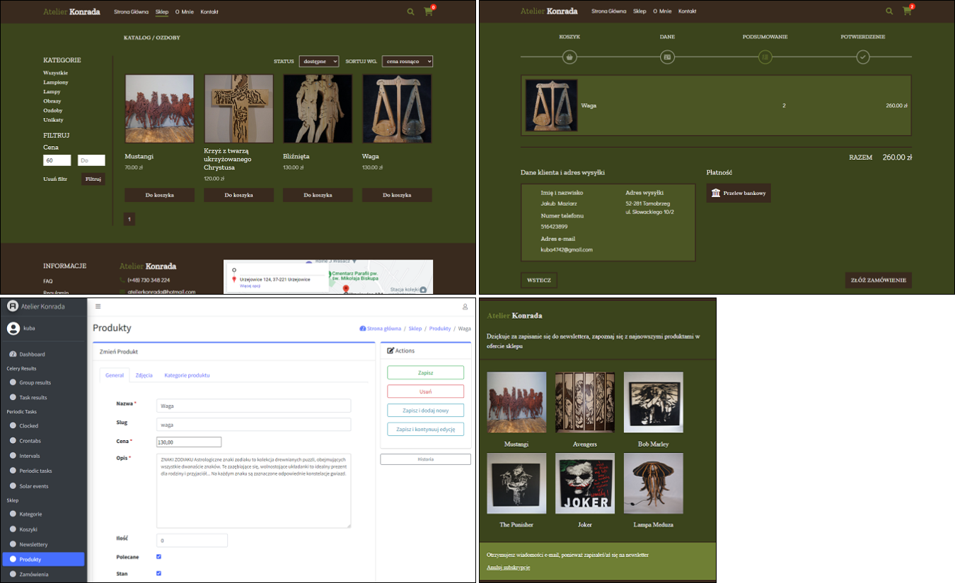 GitHub - jakub-maziarz/atelier-konrada: A web app that allows running an online store.