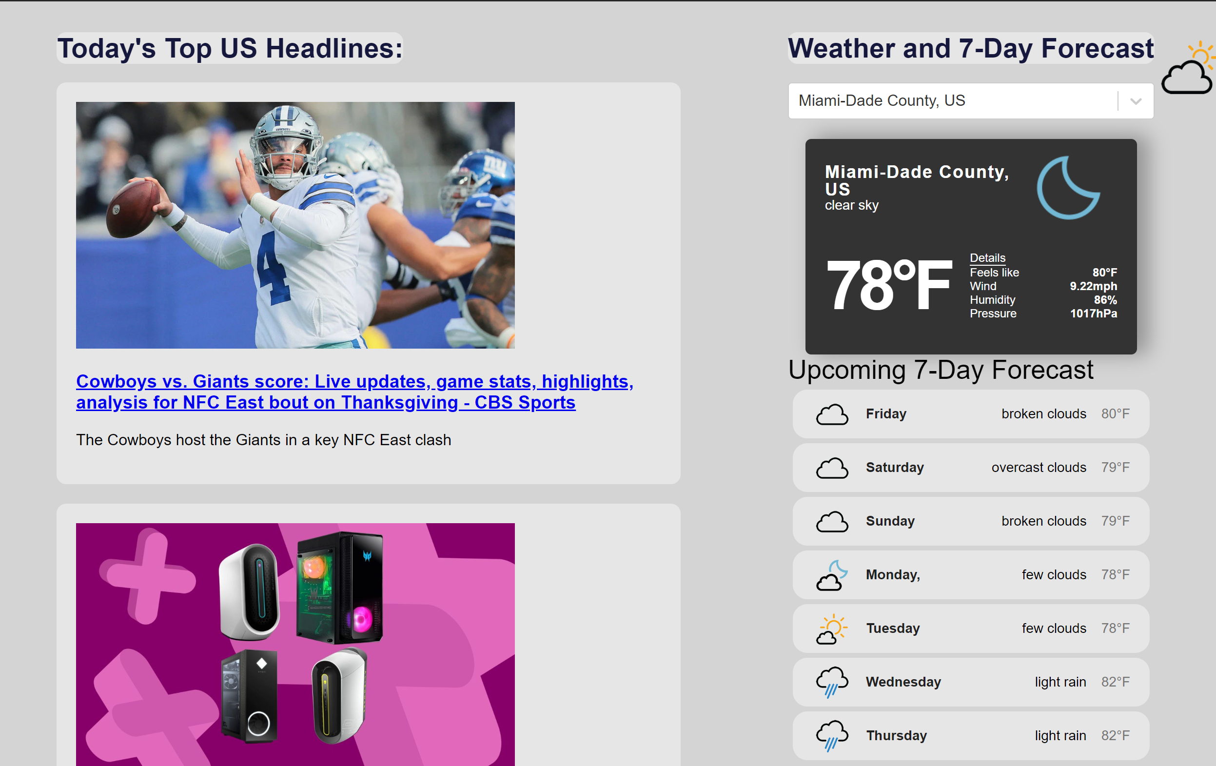 GitHub - MatthewHonan/News-Weather-React-App