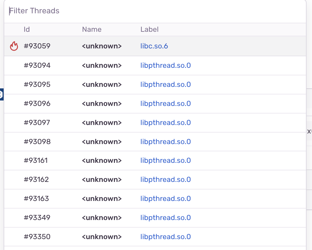 thread name displayed as hex addresses in crashes with breakpad backend (but works with crashpad ...