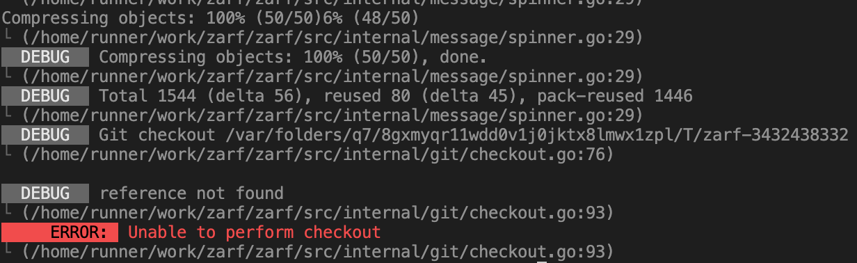"Unable to perform checkout" when creating zarf package for custom helm chart · Issue #551 ...