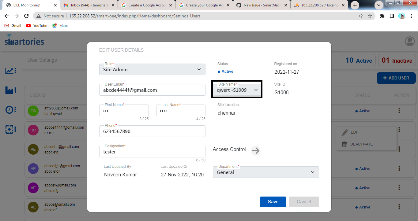 Site Name Site Id Mismatch · Issue 30 · Smartmachwebapp V1 · Github 