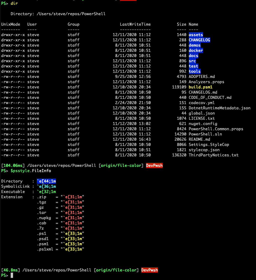 Feature Request: Color output of gci · Issue #9270 · PowerShell ...