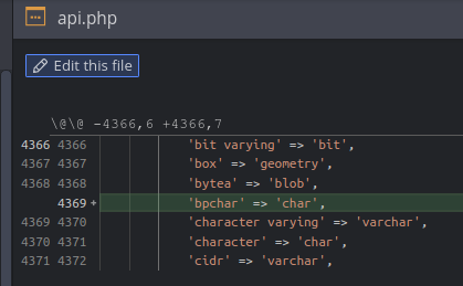 Support for bpchar field type for pgsql · Issue #549 · mevdschee/php-crud-api · GitHub