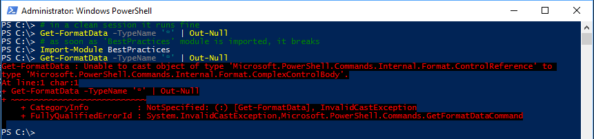 Windows Server Best Practices module does load properly in PowerShell 7 ...