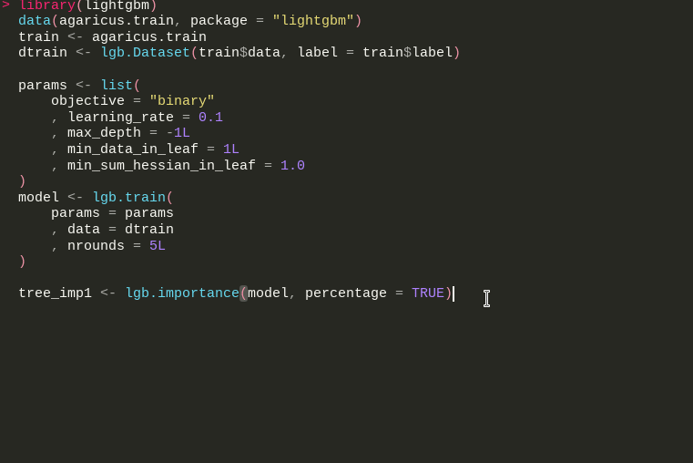 [R-package] Make returned feature importances from lgb.importance ...