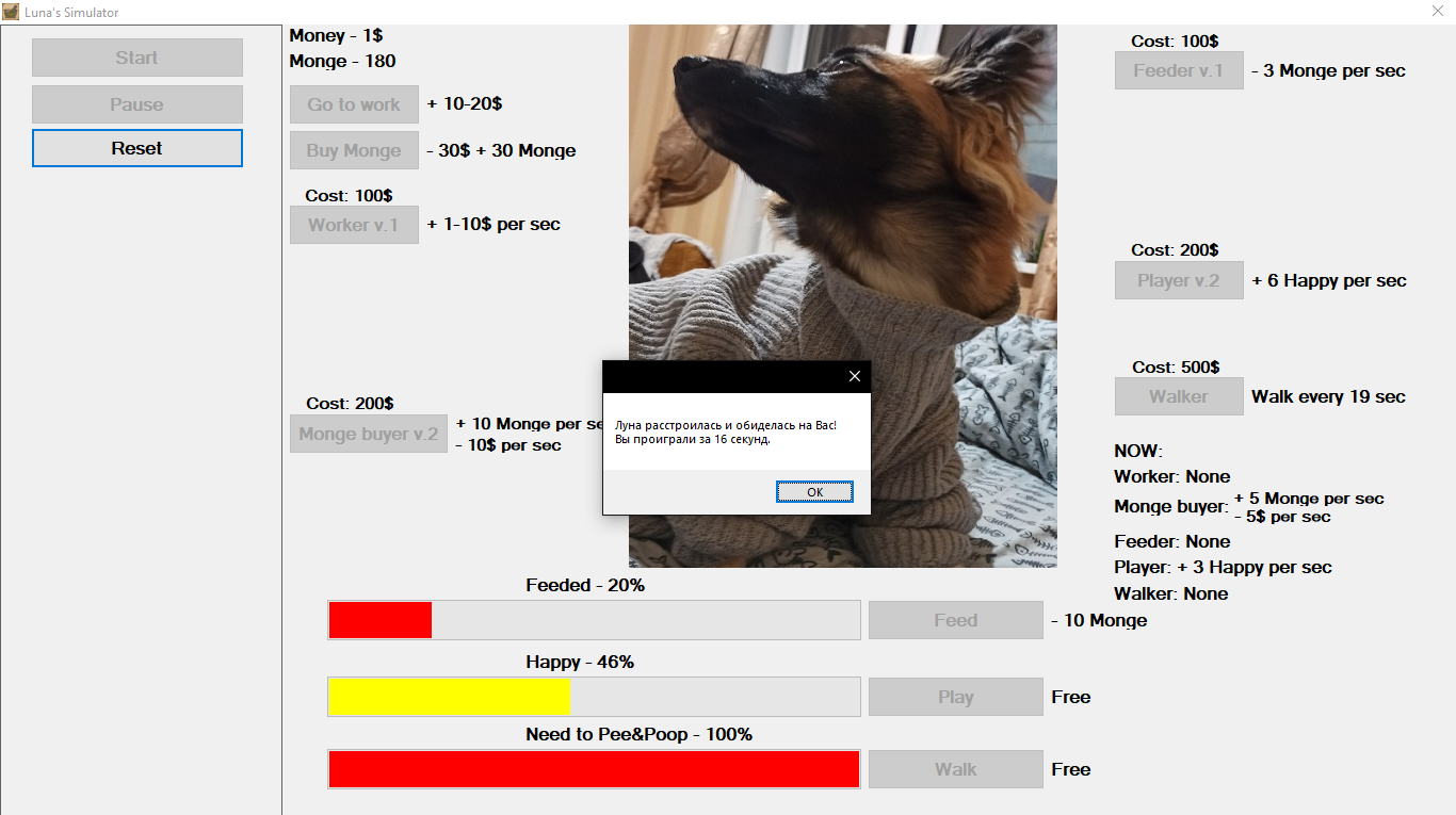 GitHub - FridayTheCat/Dog_Simulator: Кликер-симулятор жизни с собакой