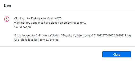 "Set up in Desktop" from the Web creates an "empty repo" error. · Issue ...