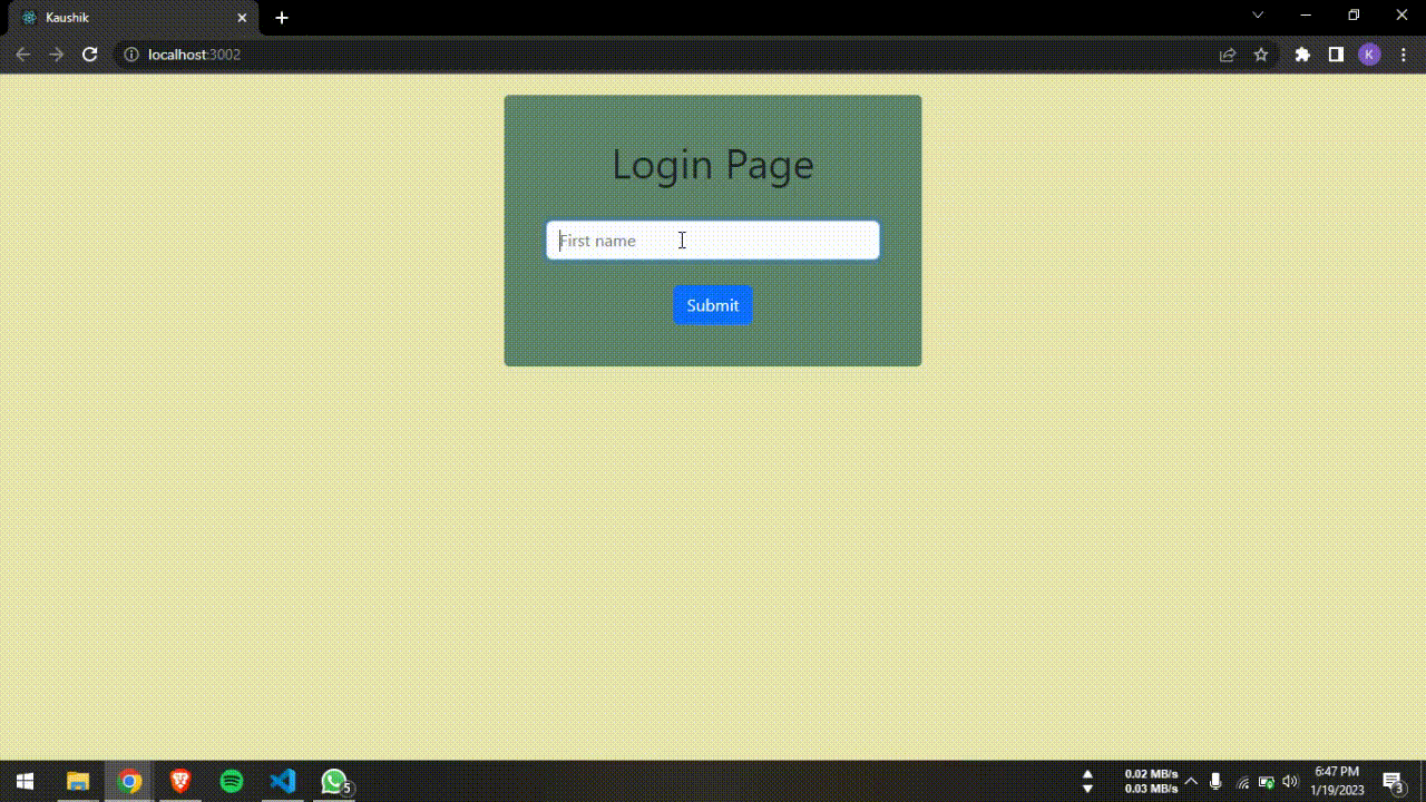 GitHub - kaushik-72/Welcome-Login