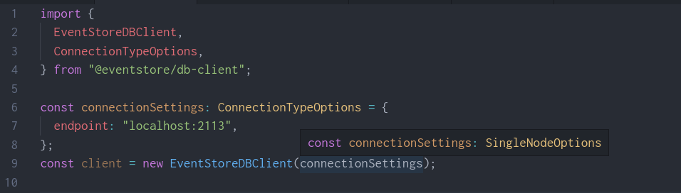 Can't use ConnectionTypeOptions with the EventStoreDB constructor · Issue #166 · kurrent-io ...