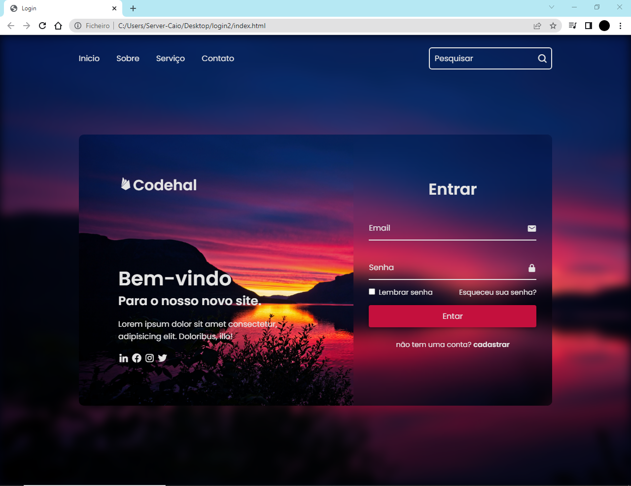 GitHub - nicolaseeisuke/Login-codehal