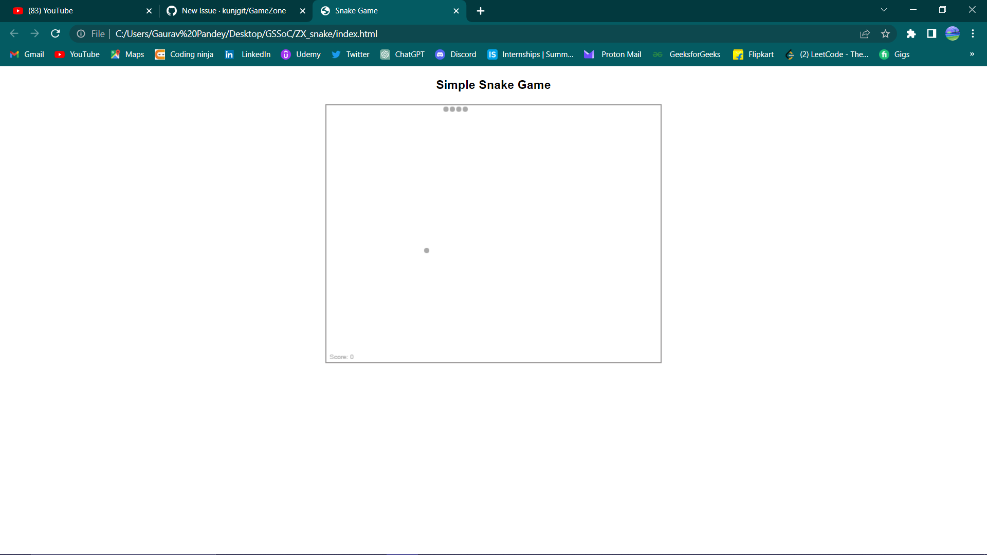 [New game]: ZX_snake · Issue #2216 · kunjgit/GameZone · GitHub