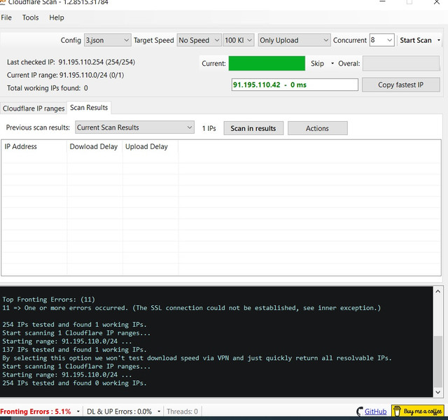 فیلتر شدن ادرس speed.cloudflare · Issue #538 · MortezaBashsiz/CFScanner · GitHub