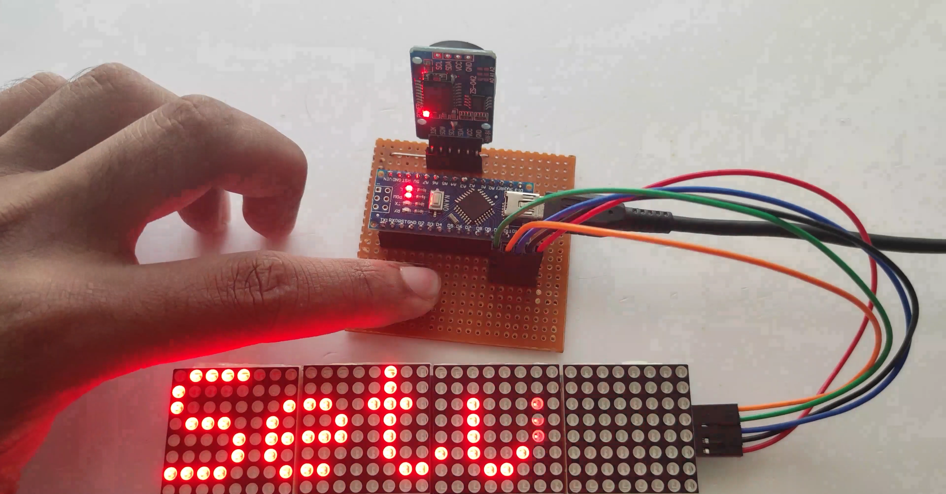 GitHub - hariram810/Simple-Led-Matrix-Clock-With-Physical-Switch
