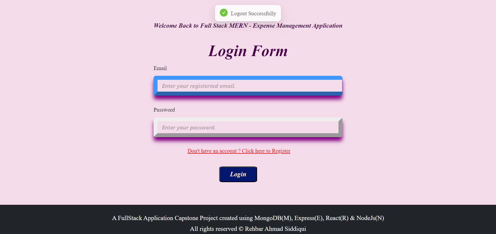 GitHub - Rehbar-Ahmad-Siddiqui/exp-app: MERN Full Stack Expense Management Application