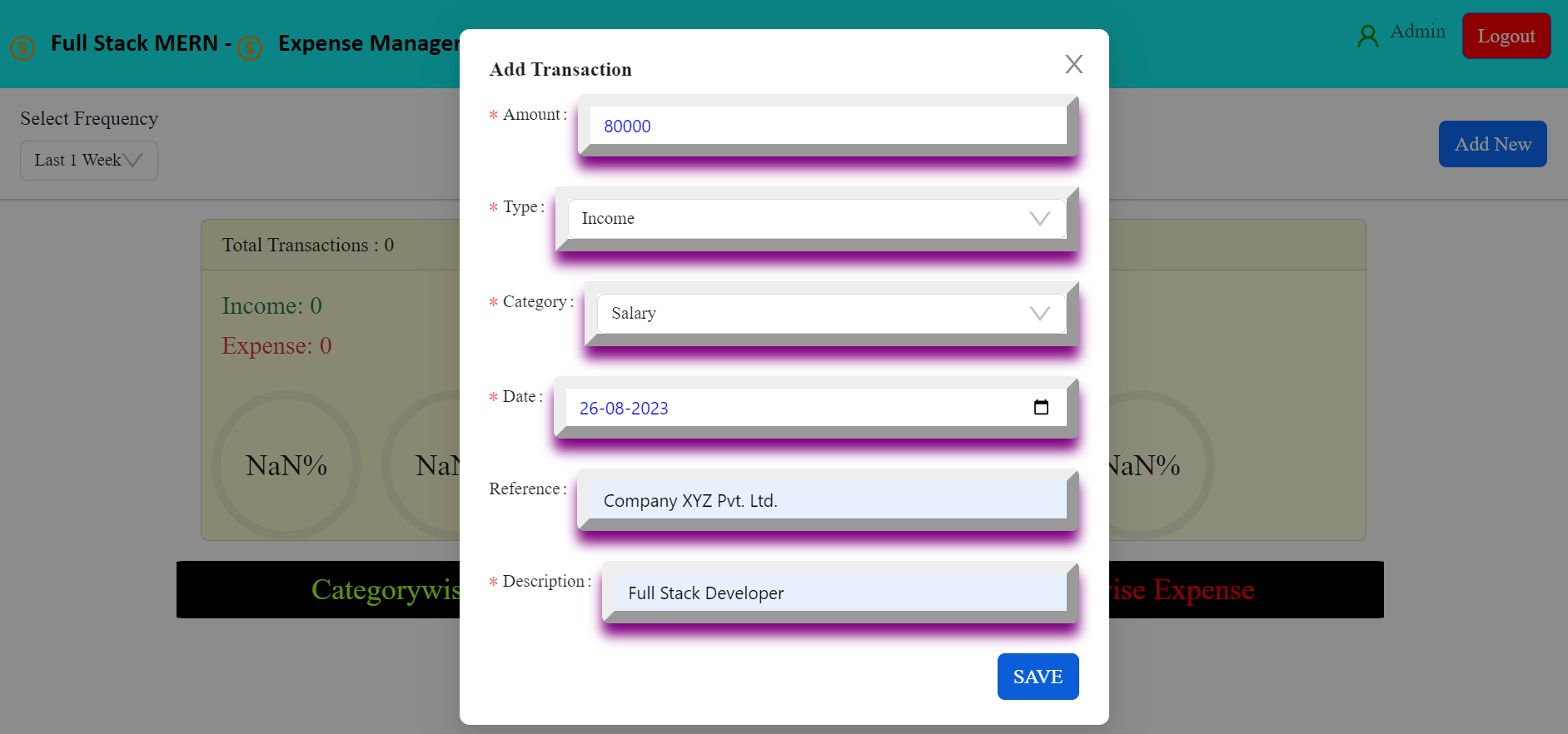 GitHub - Rehbar-Ahmad-Siddiqui/exp-app: MERN Full Stack Expense Management Application
