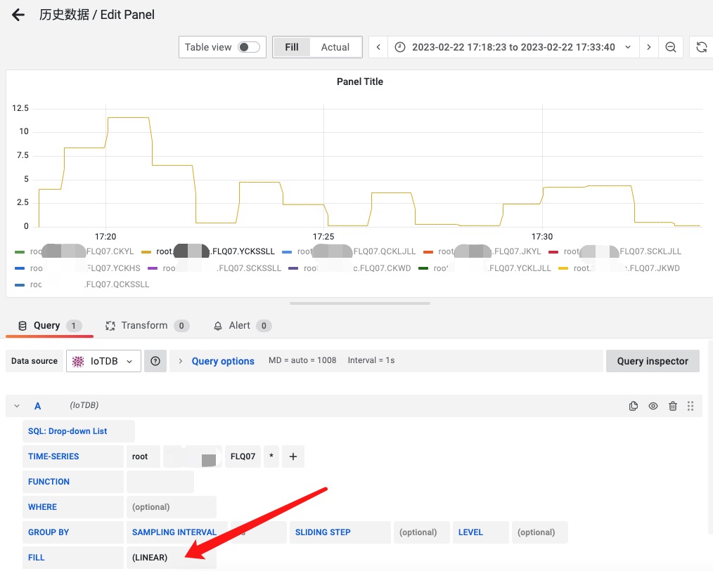 [Bug] grafana plugin 对于多个非对齐序列同时展示时把null处理为0的问题 · Issue #9061 · apache/iotdb · GitHub