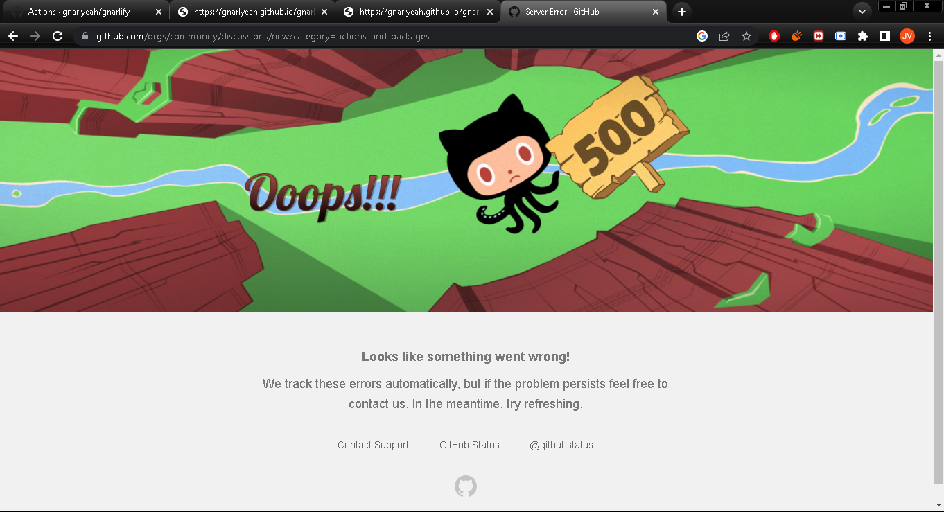 Error 500 and action stuck on queue · community · Discussion #47853 · GitHub