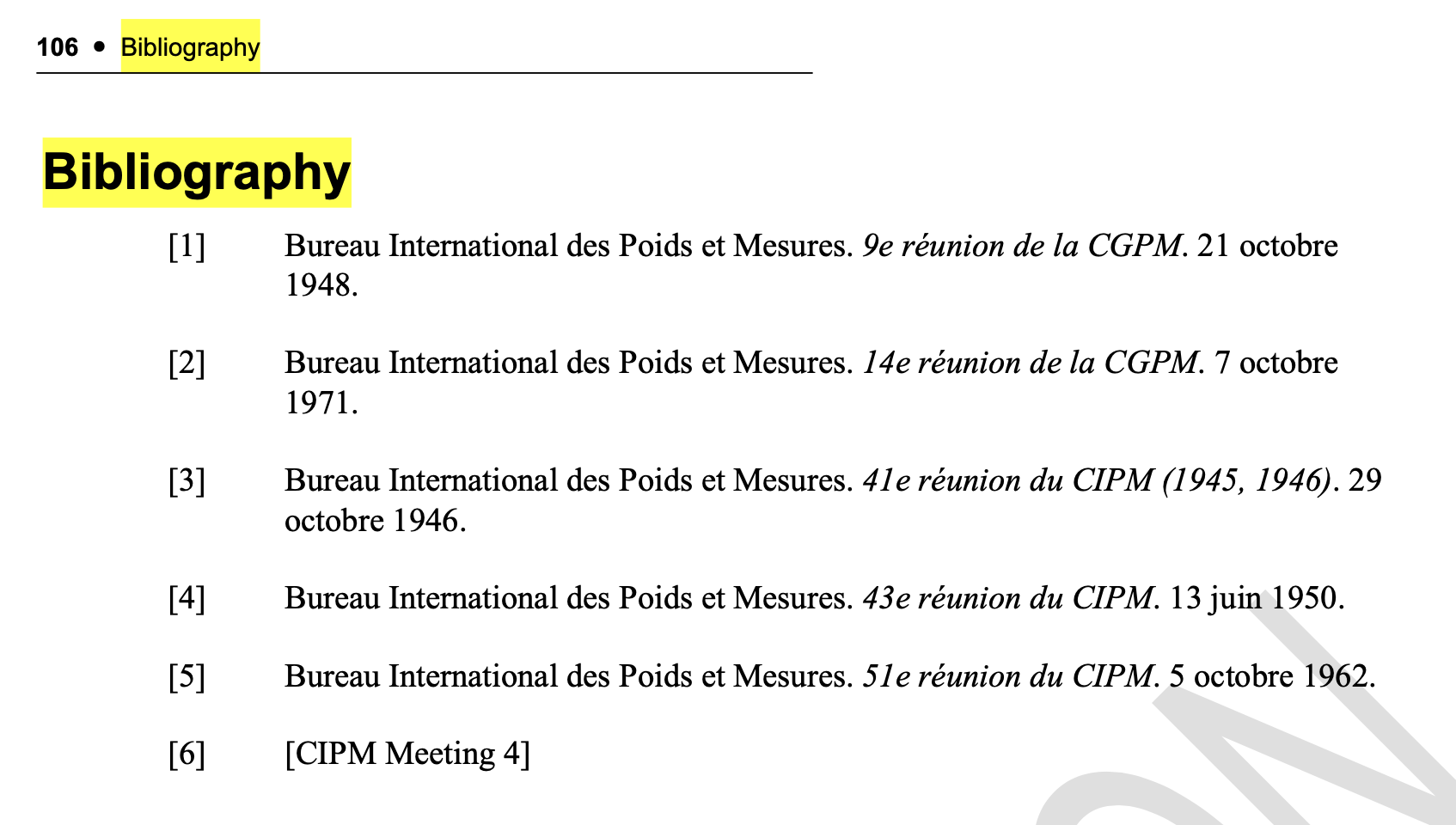 Bibliography References To Bipm Meetings Not Being Hidden Using Latest
