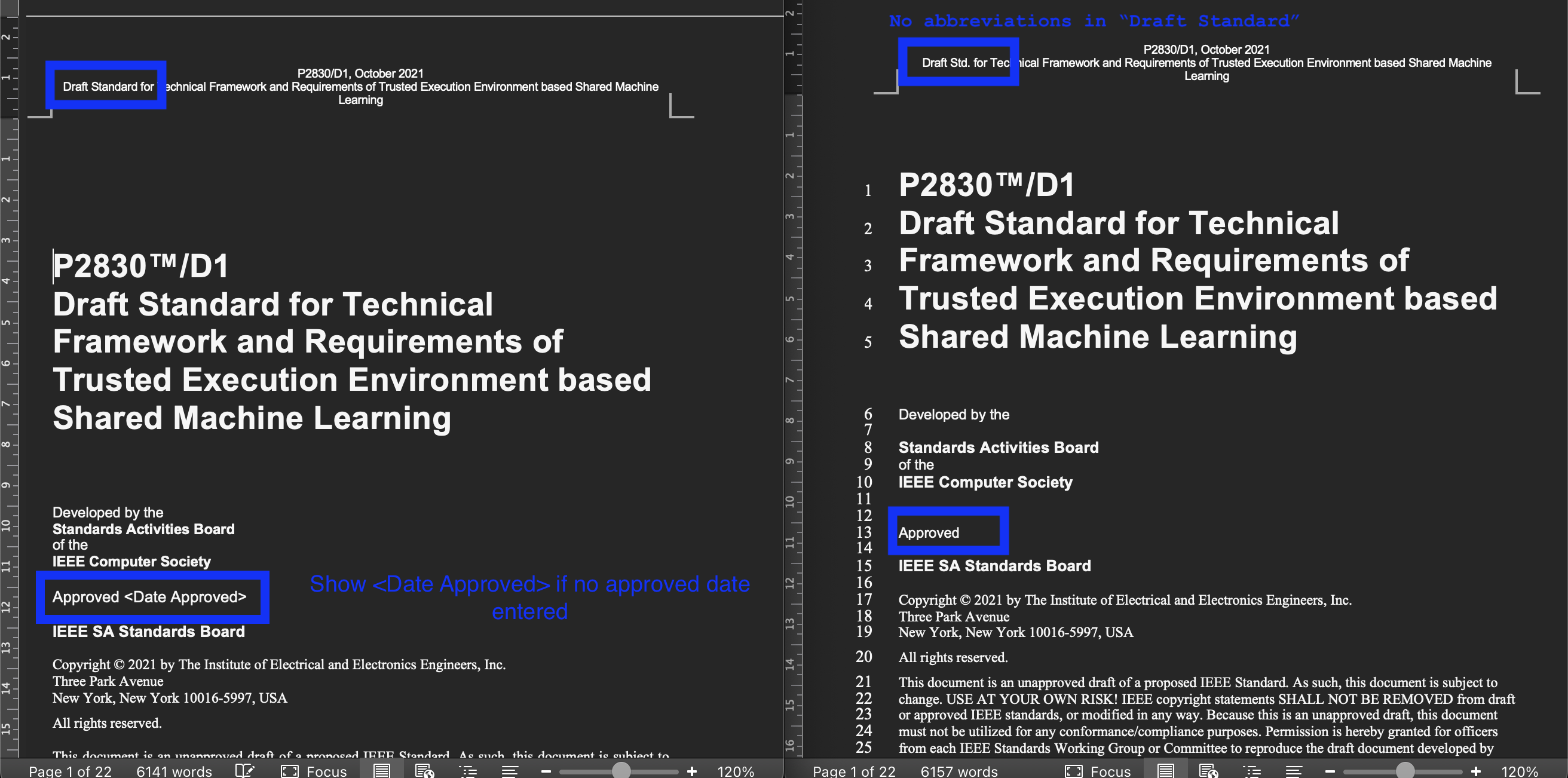 Word At Draft Stage Use Title Specified By 2021 Style Manual