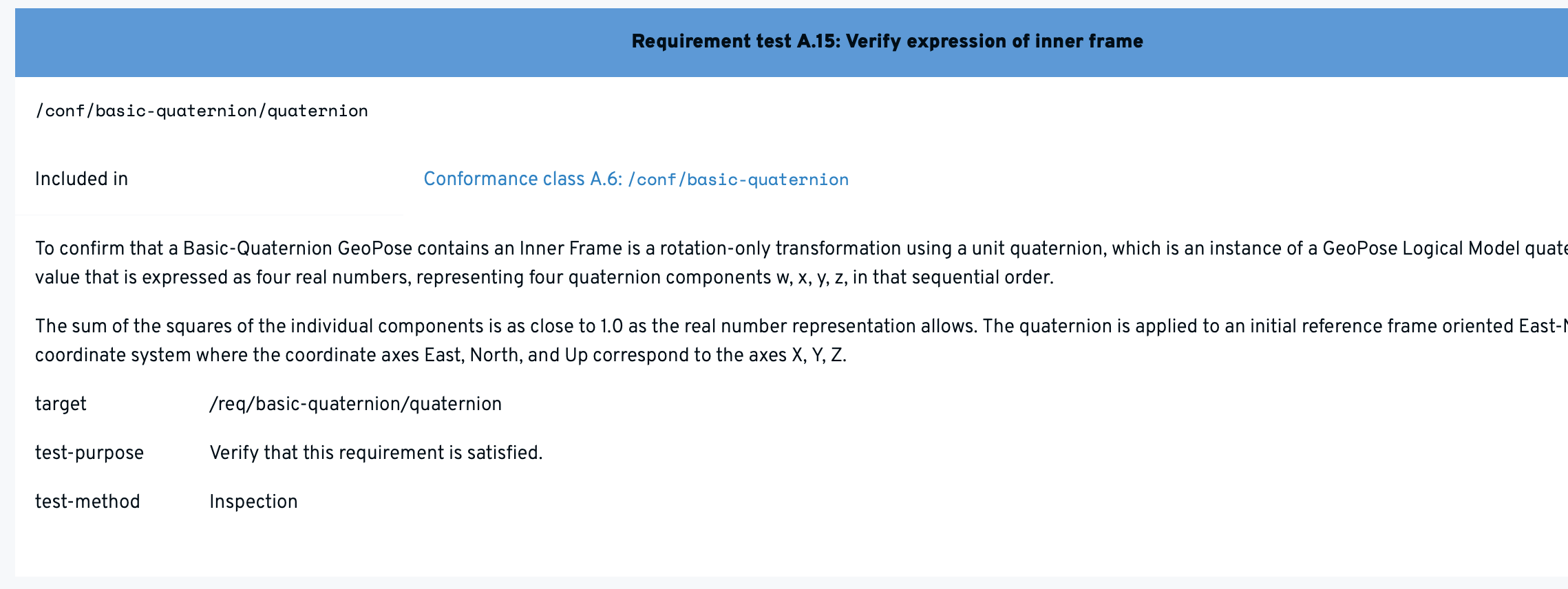 Occasionally a requirement does not link against a conformance class with correct encoding ...
