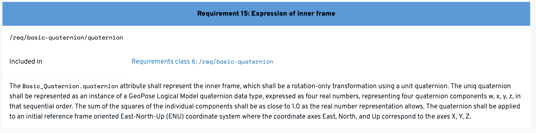 Occasionally a requirement does not link against a conformance class with correct encoding ...