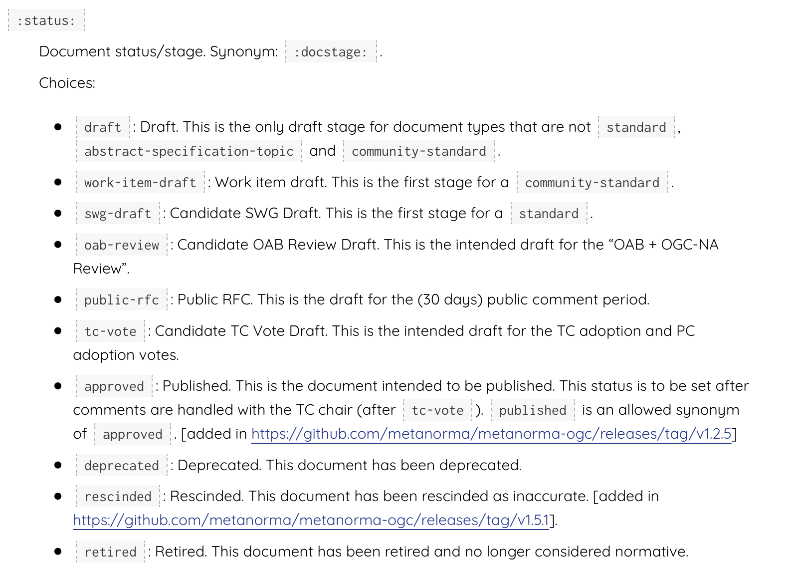 (URGENT) Add document type of "Draft Standard" · Issue #442 · metanorma ...